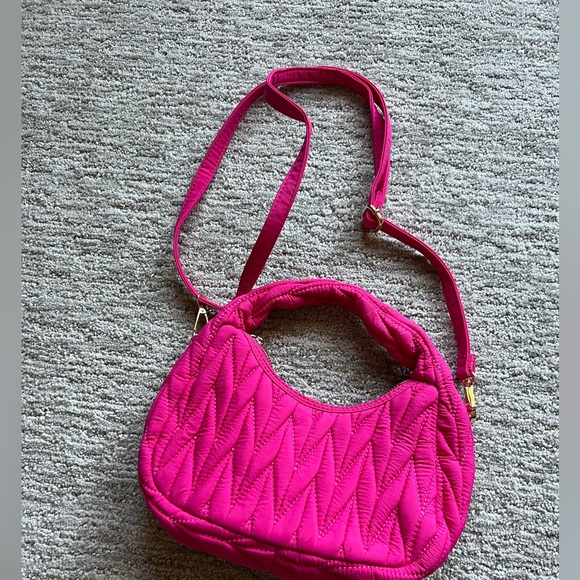 Bags | Quilted Pink Shoulder Bag | Poshmark